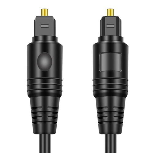 Digital Optical Toslink Audio Cable,ABS Shell,Gold-Plated,4mm Black PVC ...