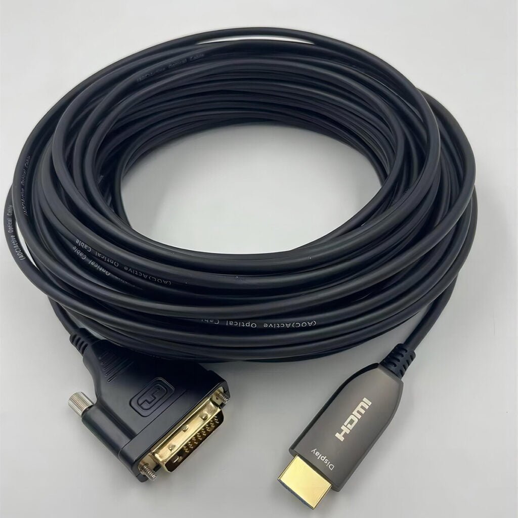 DVI to HDMI AOC-Active Optical Cable-10.2Gbp 4K-AOCFiberlink