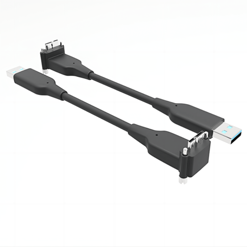 5G USB 3.1 AOC-Active Optical Cable-AM to angled Micro-B 20m