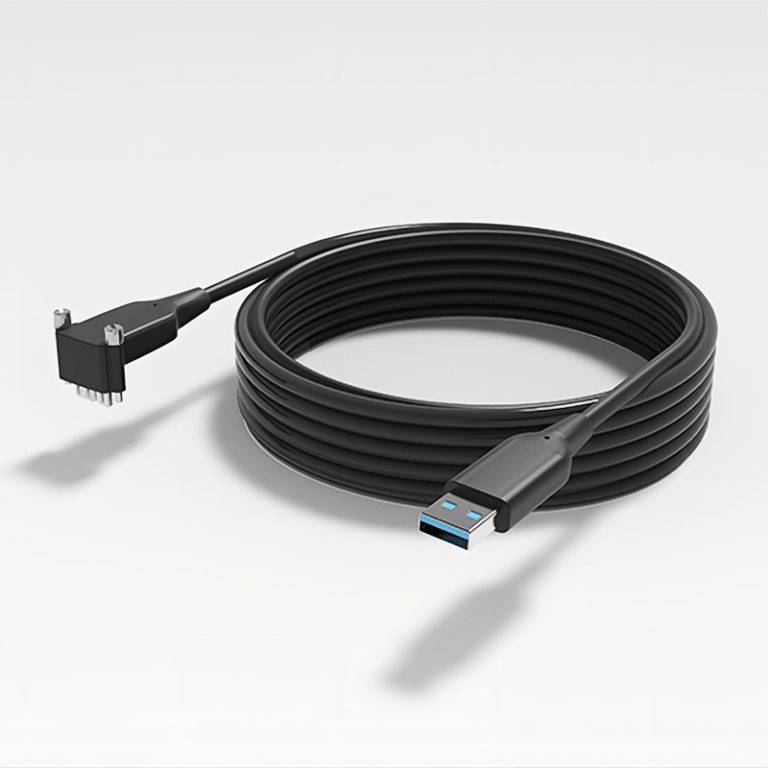 5G USB 3.1 AOC-Active Optical Cable-AM to angled Micro-B 20m